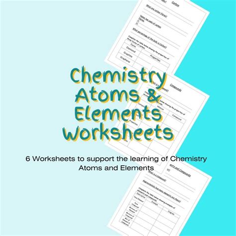Ks3 Chemistry Worksheets For Teaching Atoms And Elements
