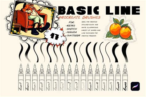 Procreate Ink Liner Brushes For Creating Retro Characters Create Manga Sketch Procreate