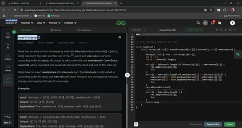 Gfg160days Dsa Java Problemsolving Codingjourney Sanjana Yadav