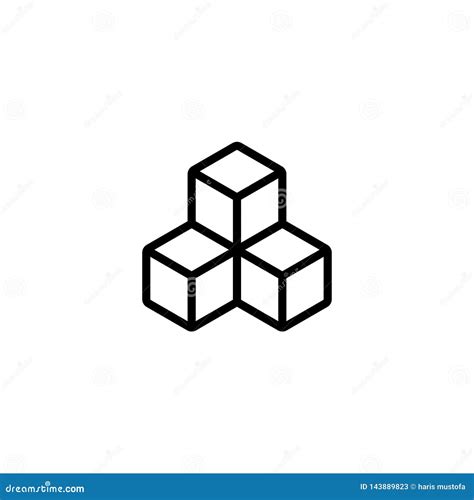 Cubica El Vector De La Plantilla Del Dise?o Gr?fico Aislado Ilustración ...