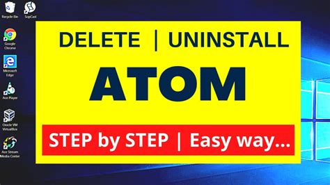 How To Uninstall Remove Delete Atom Text Editor On Windows Easy And Fast Youtube