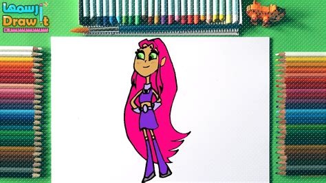 رسم ستار فاير من كرتون ابطال التايتنز رسم سهل ارسمها تعلم الرسم