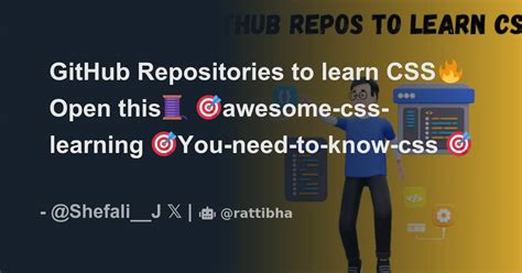 Github Repositories To Learn Css🔥 Open This🧵 Thread From Shefali