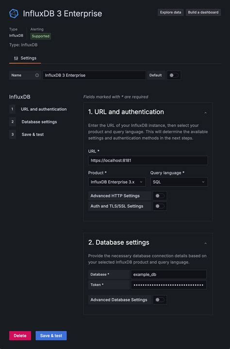 Use Grafana To Visualize Data Influxdb 3 Enterprise Documentation