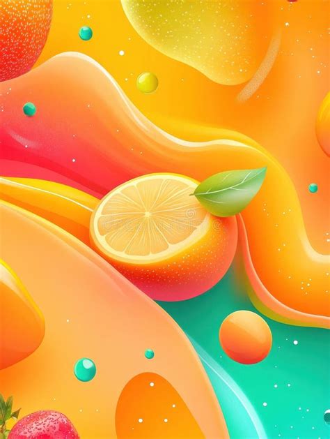 Dynamic Flow Of Fresh Groceries In Vibrant Colors And Smooth Liquid