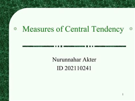 Measuresd Of Central Tendency 2 With Examples Pdf Standardized
