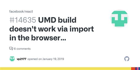 Umd Build Doesnt Work Via Import In The Browser Typeerror Cannot Set Property React Of