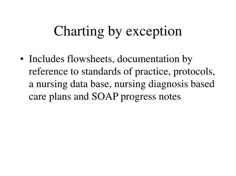 Charting By Exception Template Sample Professionally Designed Templates