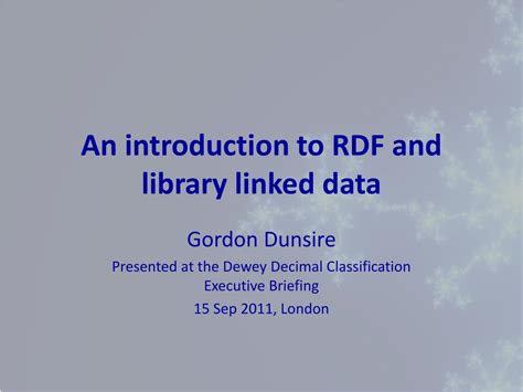 Ppt An Introduction To Rdf And Library Linked Data Powerpoint