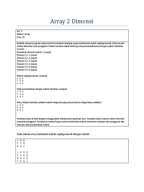 Array 2 Dimensi Pdf