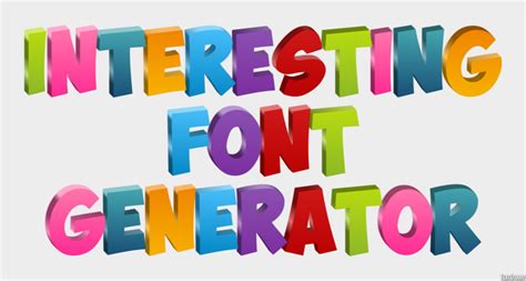 Interesting Font Generator Text Effect and Logo Design Font
