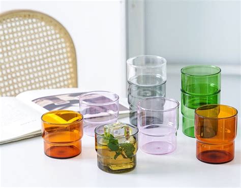 Stack Drinking Glasses Stylish Space Saving And Eco Friendly Glassware