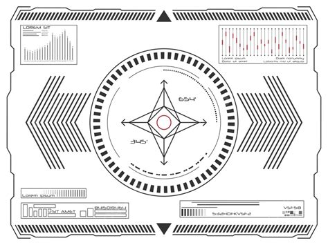 hud ui for business app graph abstract radar vector graph abstract