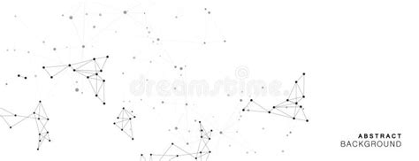Vector Connect Lines And Dots Banner Template For Technology Stock Vector Illustration Of