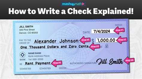 How To Write A Check—explained With Examples — Mashup Math