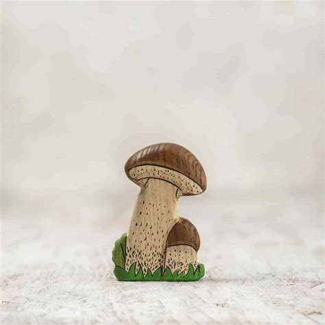 Wooden Birch Mushroom Toy A Delightful Nature Inspired Toy For Imaginative Minds And Green