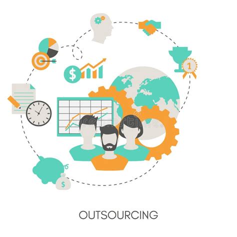 Business And Outsourcing Concept Stock Vector Illustration Of Manager Global 152018107