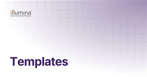 templates illumina connected software