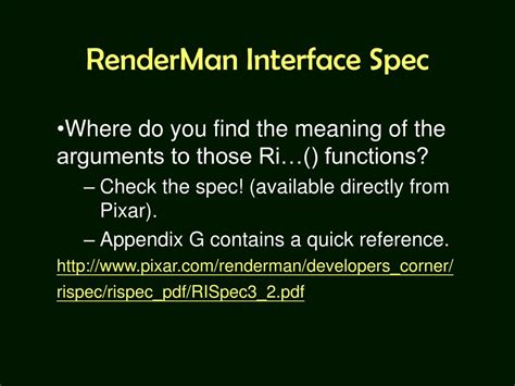 Ppt Renderman And Its Shading Language Powerpoint Presentation Id4785911