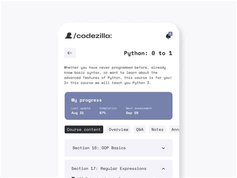 E Learning Mobile App Ios Android Coding Minimalist App Details By