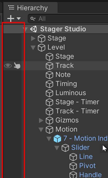 How To Hide The Visibility Controls On The Left Edge Of Hierarchy Questions Answers Unity
