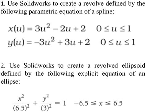 Solved Texts Use Solidworks To Create A Revolve Defined By The