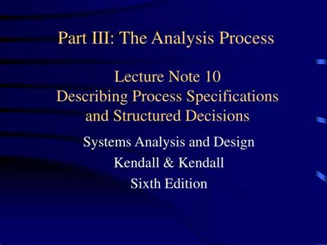 Ppt Lecture Note 10 Describing Process Specifications And Structured