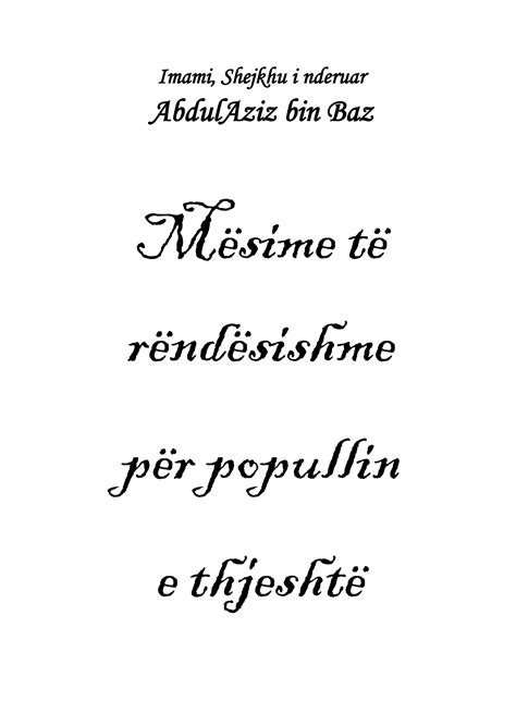 Mësime Të Rëndësishme Për Popullin E Thjeshtë Pdf