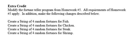Solved Assignment Rite A Java Program For A Fortune Teller