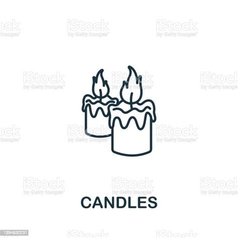 스파 테라피 컬렉션의 캔들 아이콘 간단한 라인 요소 템플릿 웹 디자인 및 인포 그래픽을위한 양초 기호 격리에 대한 스톡 벡터 아트 및 기타 이미지 Istock
