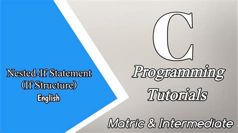 Nested If Statement If Structure C Programming Tutorials English AL