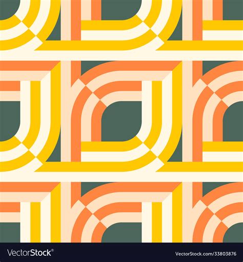 Geometric Abstract Shapes Grid Based Intertwined Vector Image