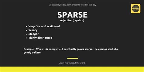 Sparse Meaning Usage Quotes And Social Examples Word Of The Day S Grammar Words