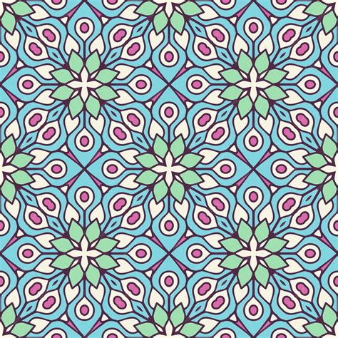 Premium Vector Decorative Geometric Tile Seamless Pattern