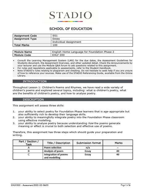 Microsoft Word Assignment Template Ss1 Pdf Poetry Human