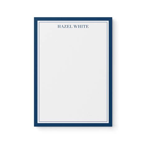 Personalized Traditional Border Notepad Blú Rose Designs