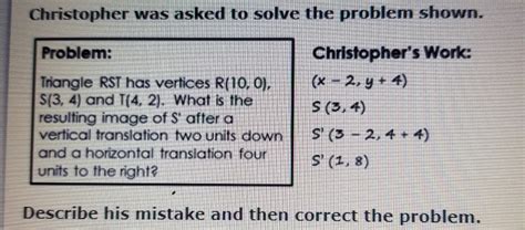 Answered Triangle Rst Has Vertices R 10 0 … Bartleby