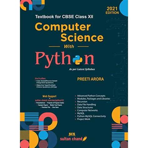 Computer Science With Python Textbook For Cbse Class 12 Examination 2021 2022 Book Price In