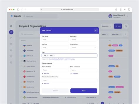 User Interface Of A Contact Management System In 2024 User Interface Interface Interface Design