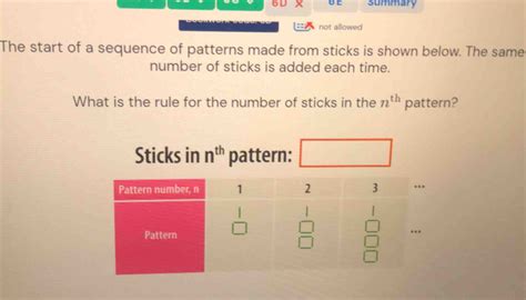 solved 6 summary not allowed the start of a sequence of patterns