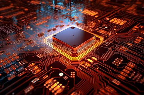 Microchip Tech Computer It Motherboard Stock Illustration