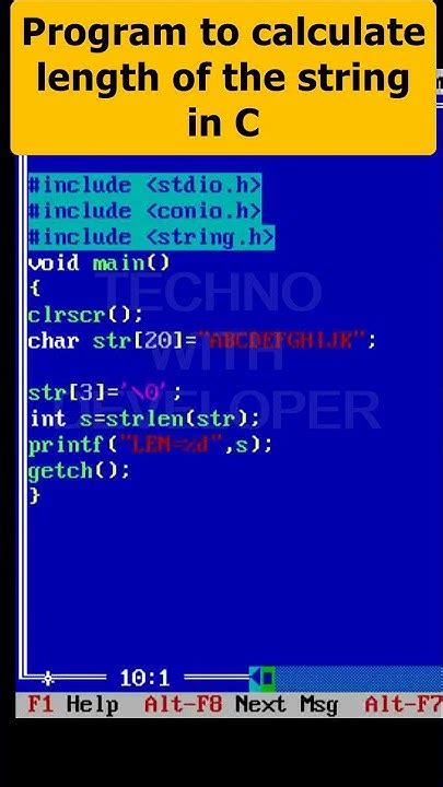 Program To Calculate Length Of The String In C Part 149 C Programming