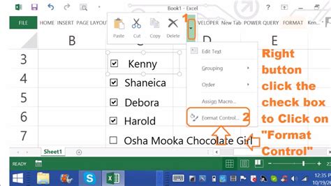 Microsoft Excel Check Box Creation With Interactive Mega Formula Youtube