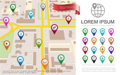 premium vector map pointer set