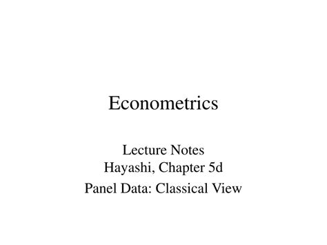 PPT Econometrics PowerPoint Presentation Free Download ID 1287553