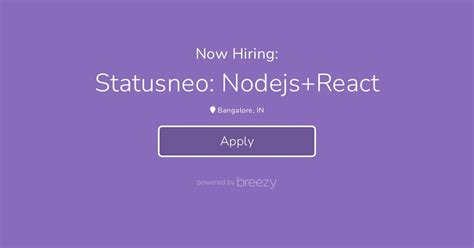 Statusneo Nodejsreact At Nexthire