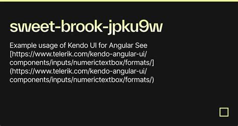 Sweet Brook Jpku9w Codesandbox