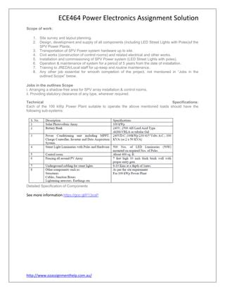 Ece464 Power Electronics Assignment Solution PDF