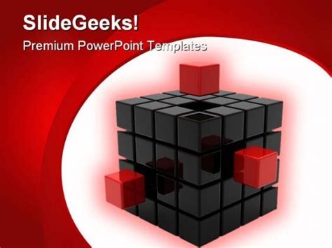 Cube Symbol Powerpoint Template 0810