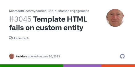 template html fails on custom entity · issue 3045 · microsoftdocs